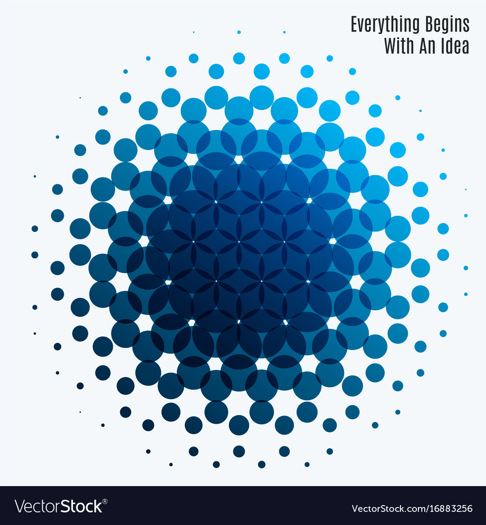 Abstract blue design round elements Royalty Free Vector