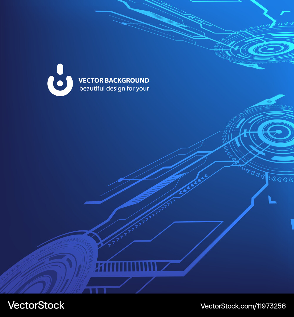 Blue techno background Royalty Free Vector Image