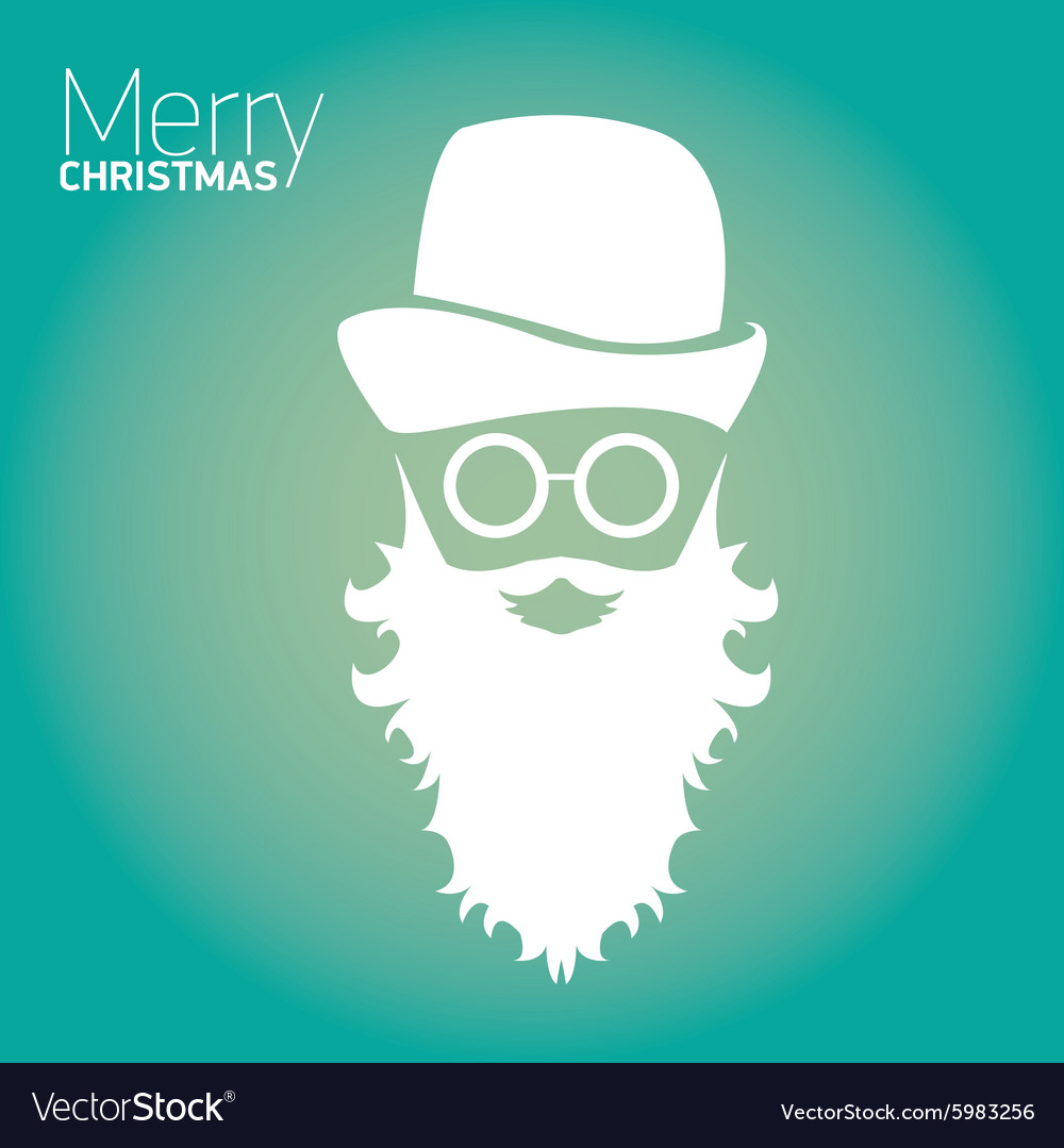Christmas hipster poster for party or card Vector Image