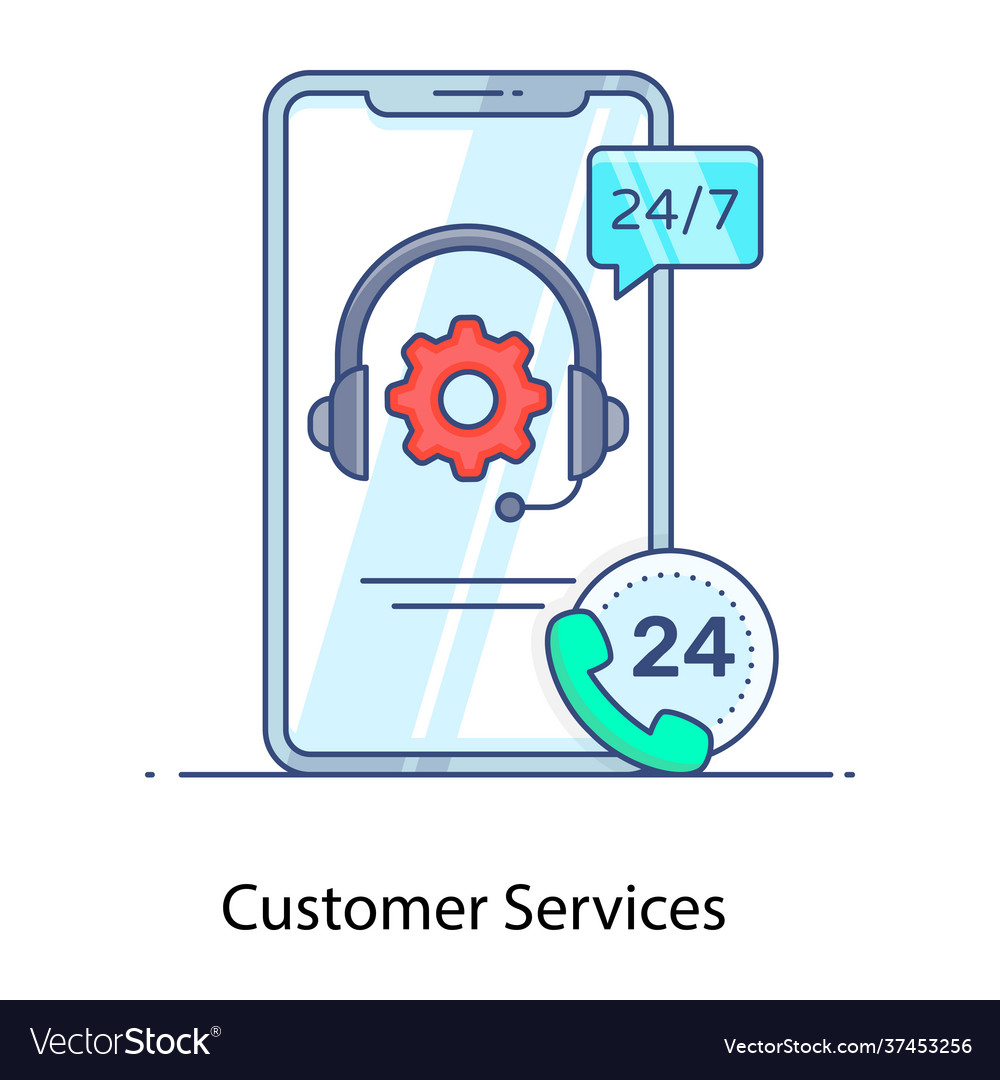 Customer services Royalty Free Vector Image - VectorStock
