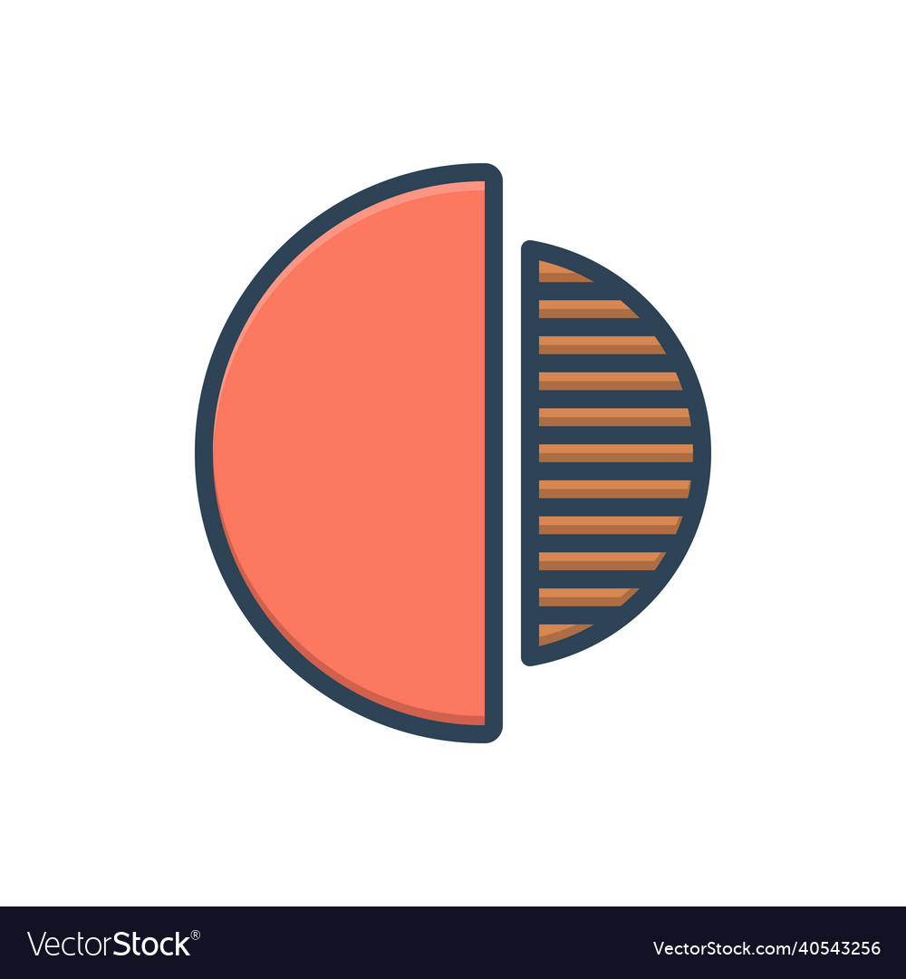 Half Royalty Free Vector Image - VectorStock