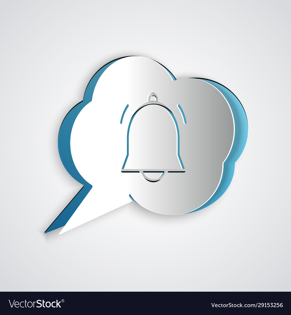 Paper cut speech bubble with chat notification Vector Image
