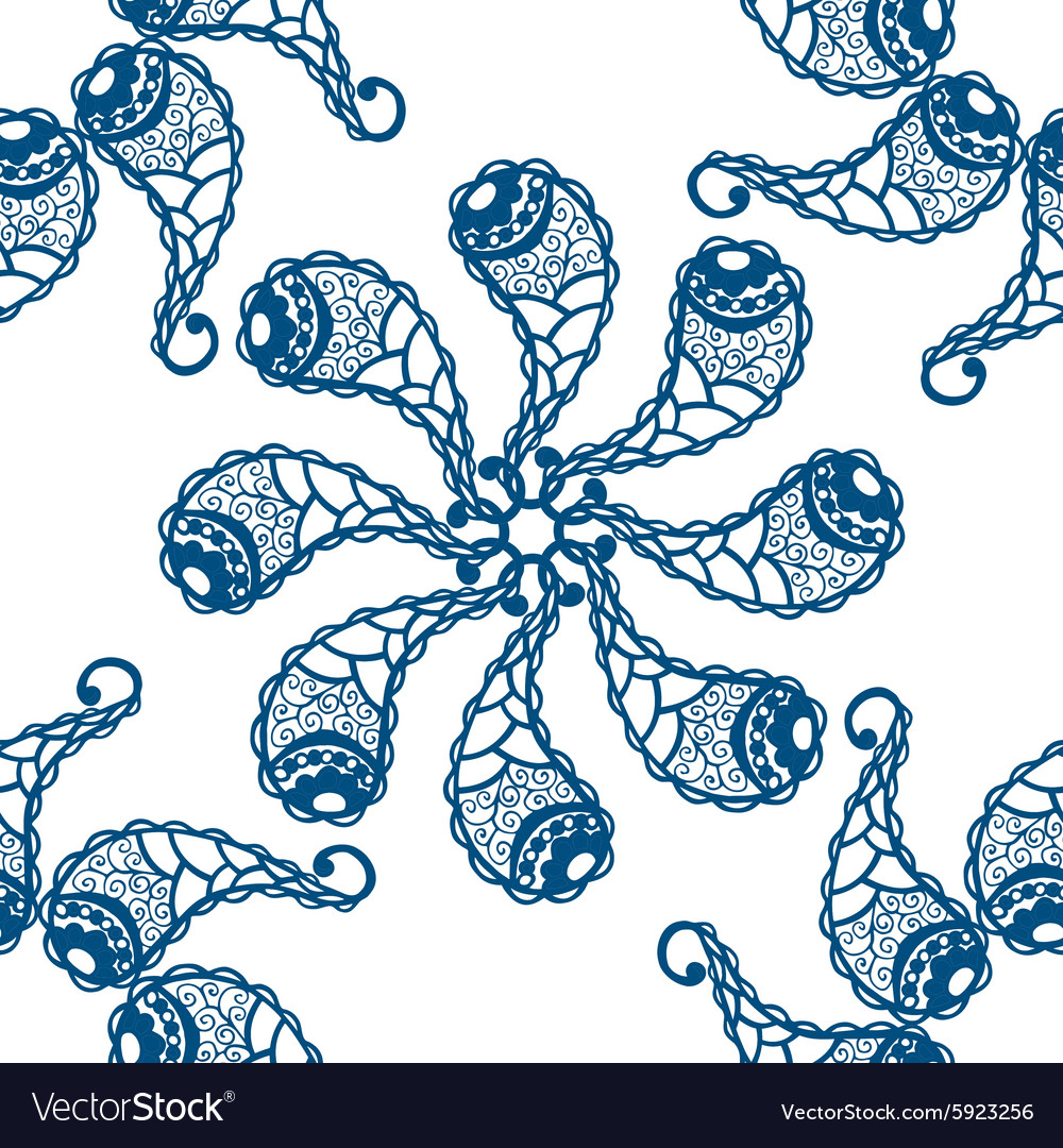 Seamless blue pattern Royalty Free Vector Image