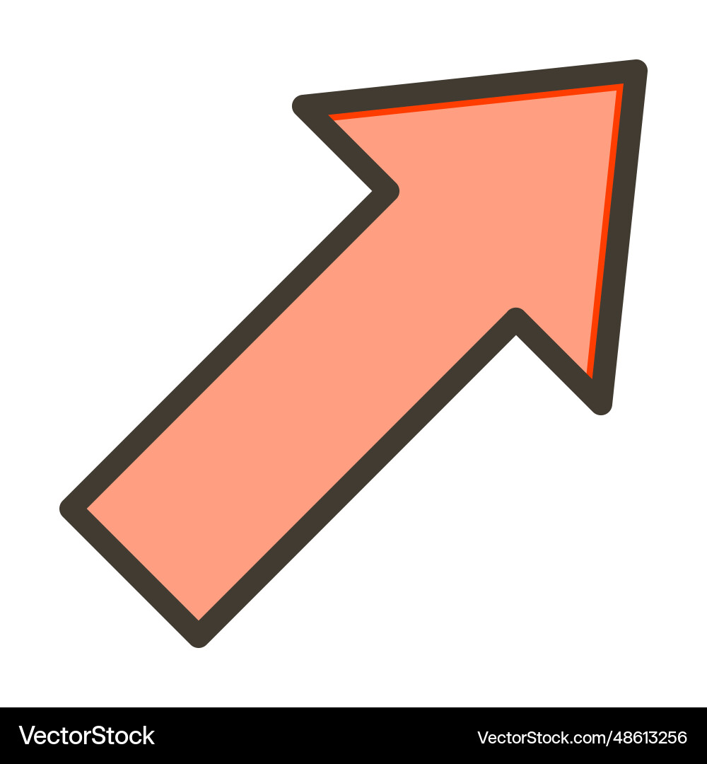 Up right thick line filled colors for personal Vector Image