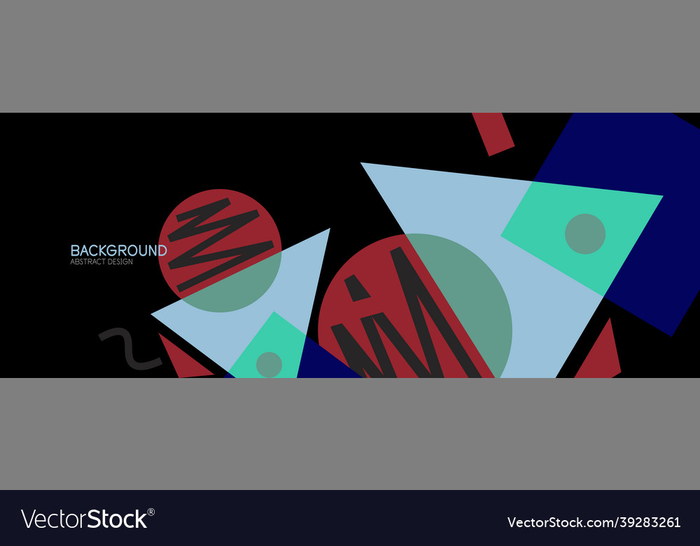 Abstract background blocks lines triangles Vector Image