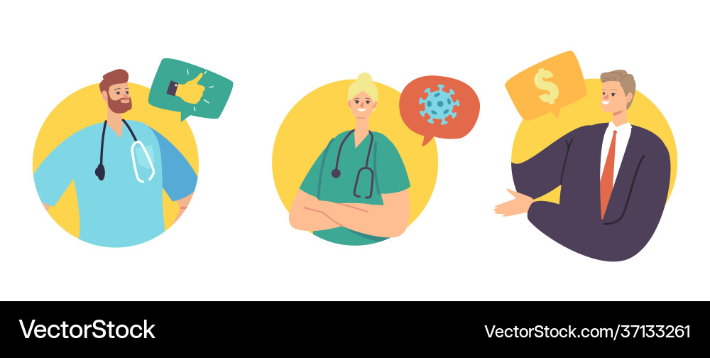 Businessman sponsor offer donation and help Vector Image