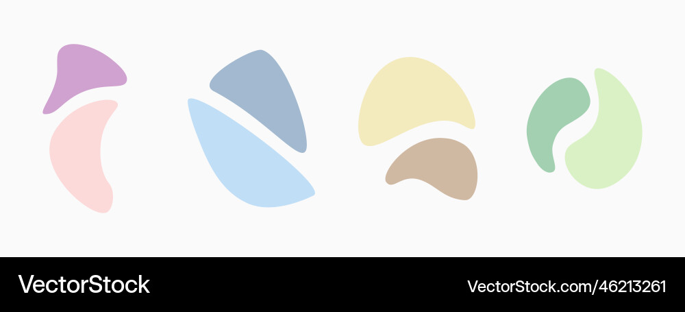 Colorful hand drawn blotch shapes delicate Vector Image