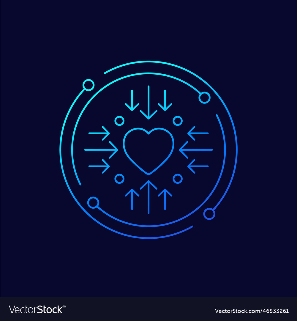 Core value icon linear design Royalty Free Vector Image