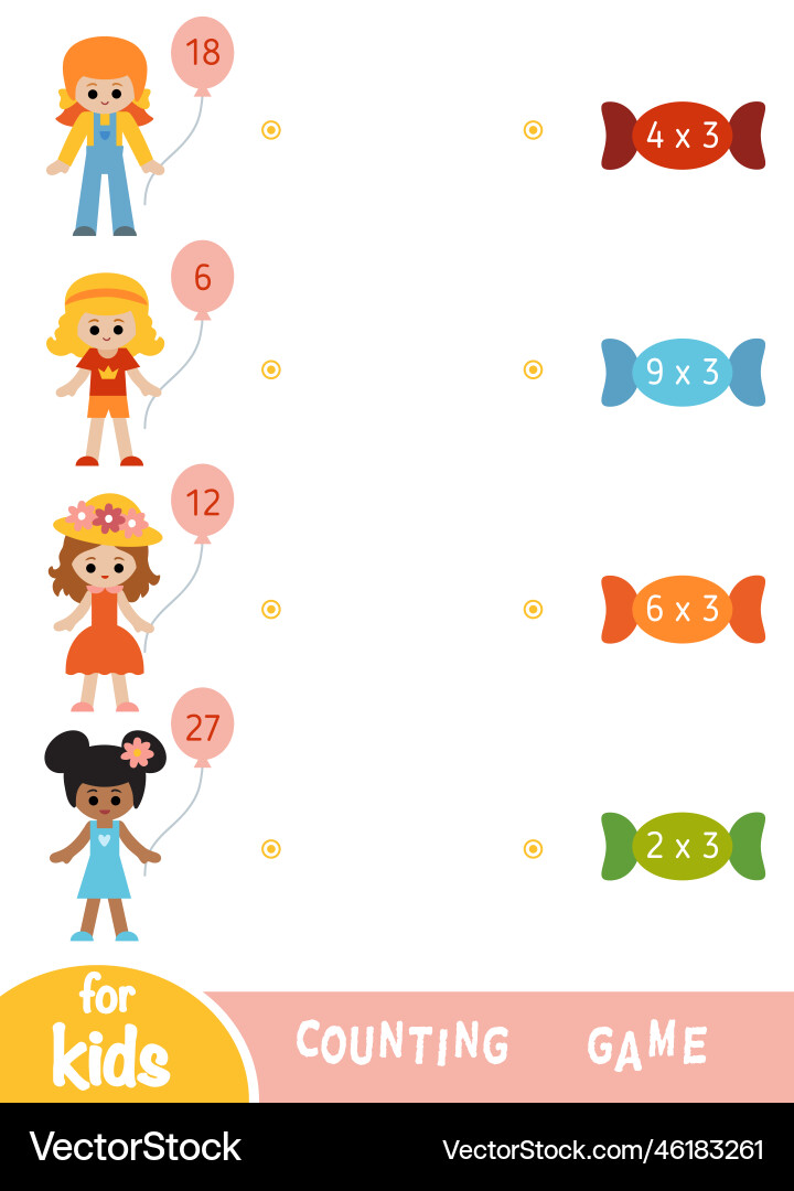 Counting game for preschool children educational Vector Image