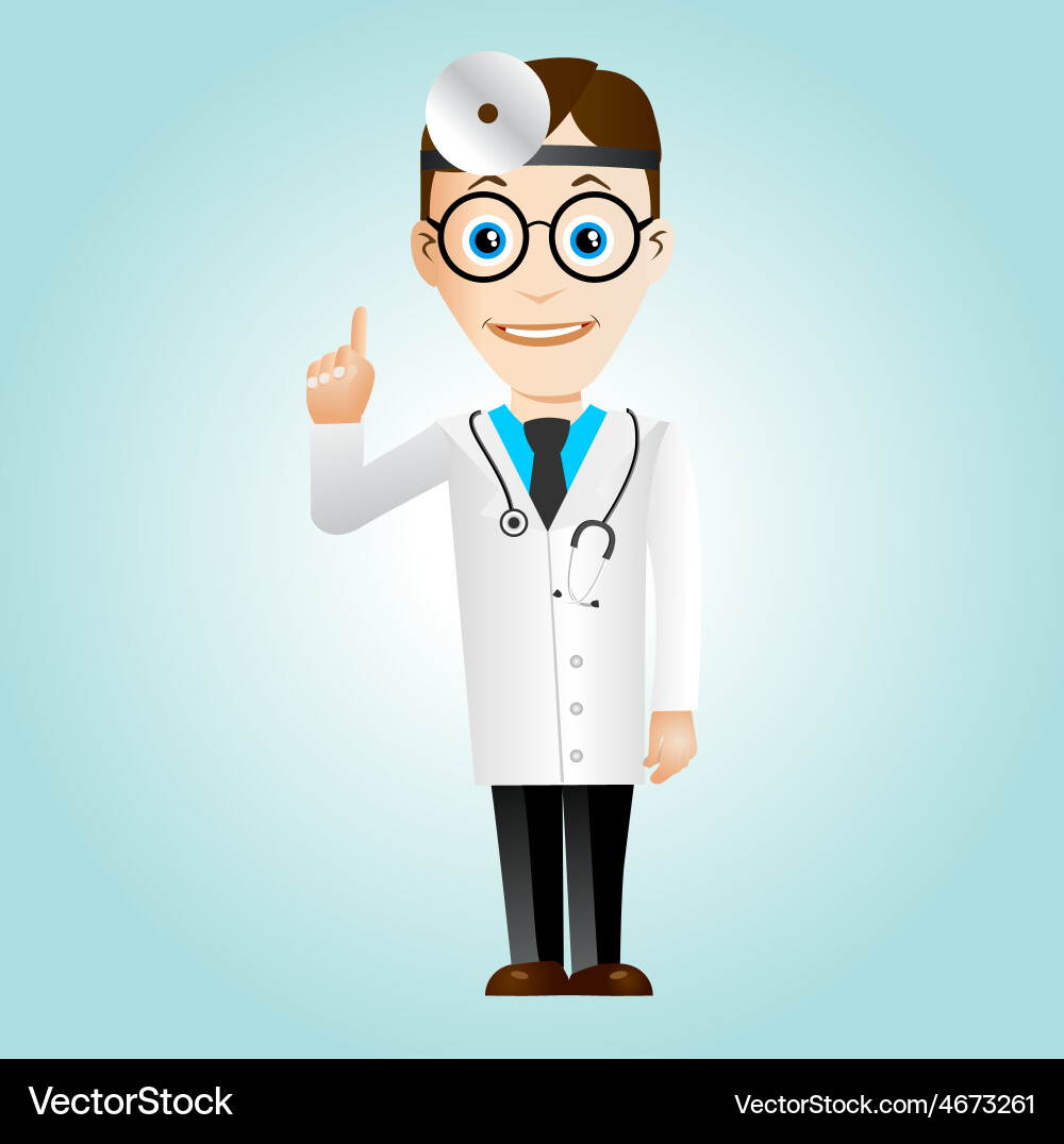Doctor with glasses and stethoscope Royalty Free Vector