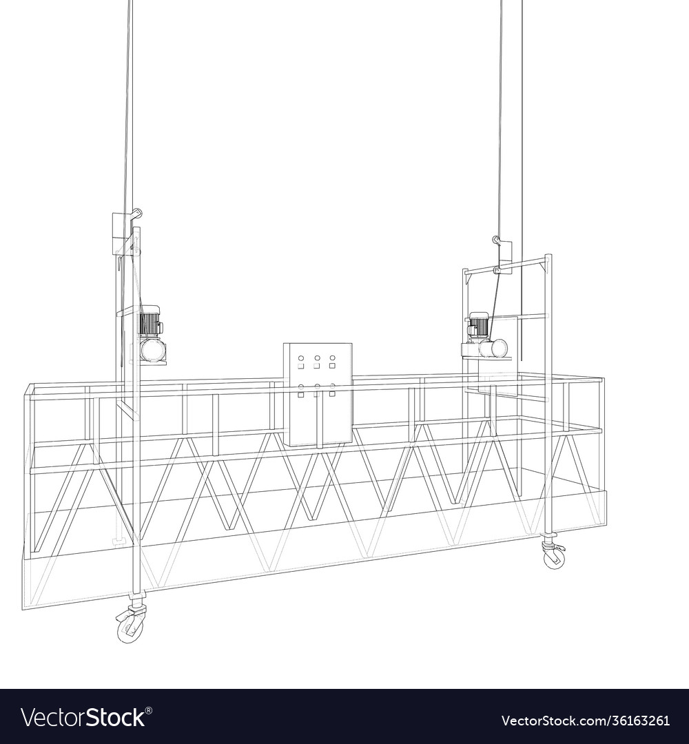 Empty construction elevator Royalty Free Vector Image