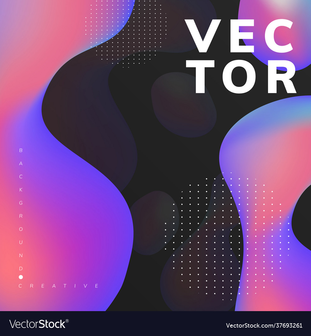 Fluid gradient wallpaper design Royalty Free Vector Image