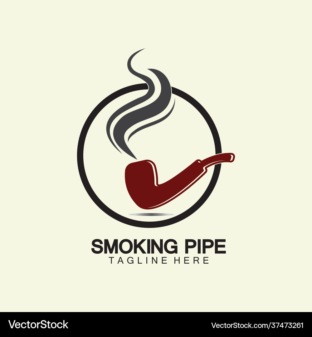 Pipe smoking logo icon designtobacco cigar Vector Image