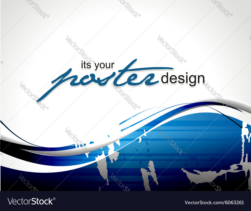 Poster design Royalty Free Vector Image - VectorStock