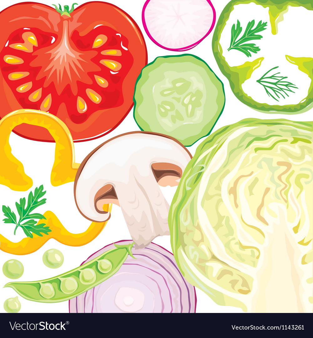 Vegetable mix Royalty Free Vector Image - VectorStock