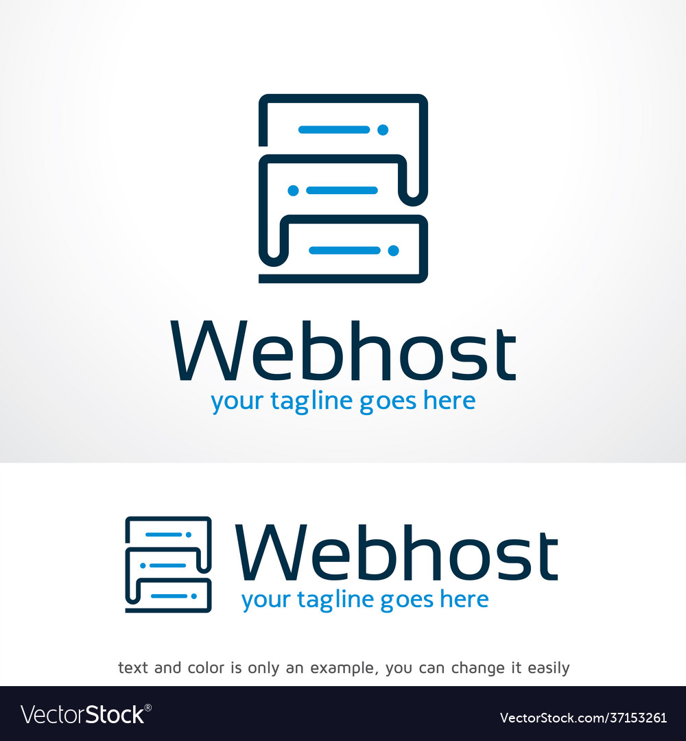 Web hosting logo template design emblem Royalty Free Vector Web hosting logo template design emblem Royalty Free Vector