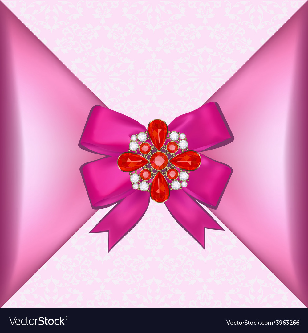 Background with bow Royalty Free Vector Image - VectorStock