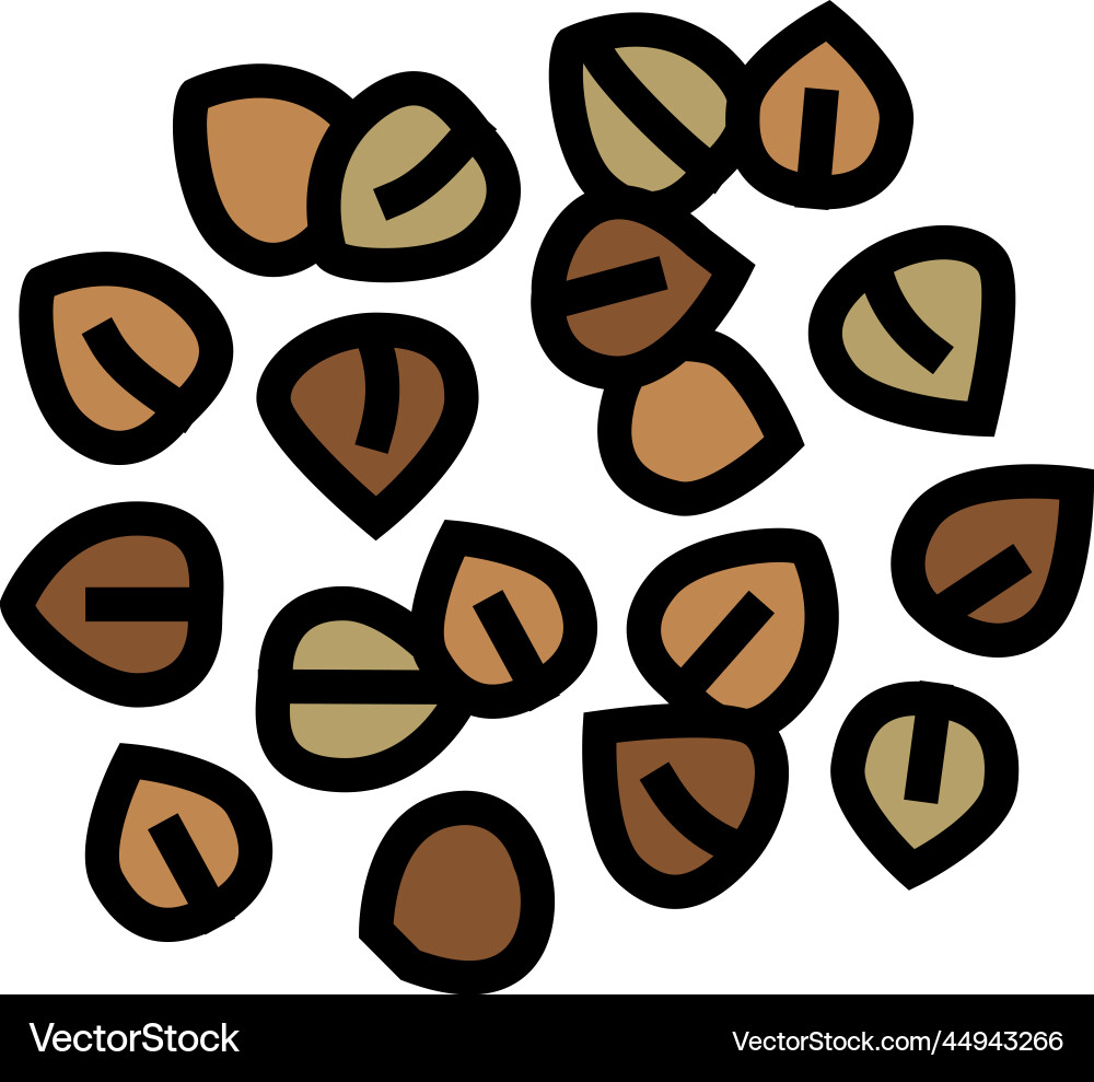 Buckwheat grain healthy color icon Royalty Free Vector Image