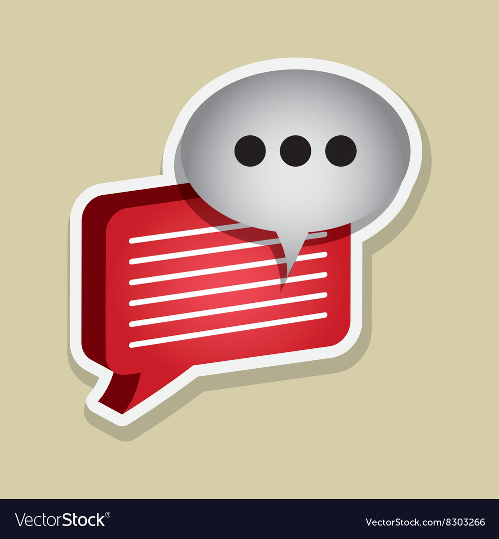 Communication bubble design Royalty Free Vector Image