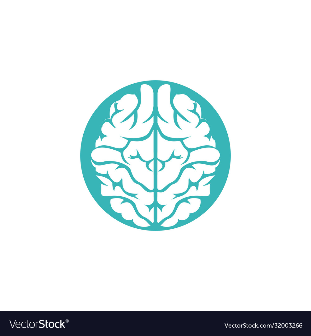 Creative brain logo design Royalty Free Vector Image