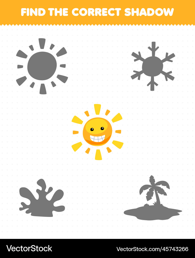 Education game for children find the correct Vector Image