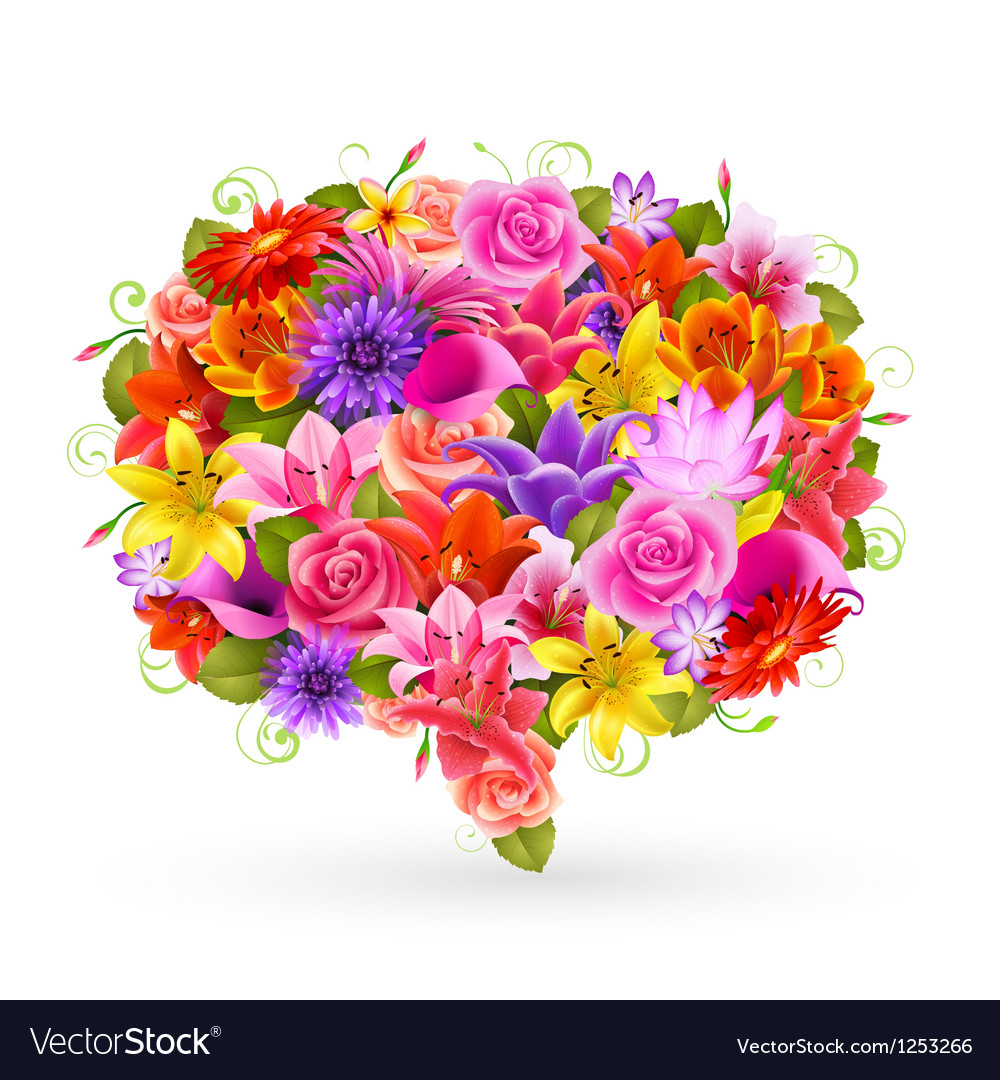 Flower bubble Royalty Free Vector Image - VectorStock