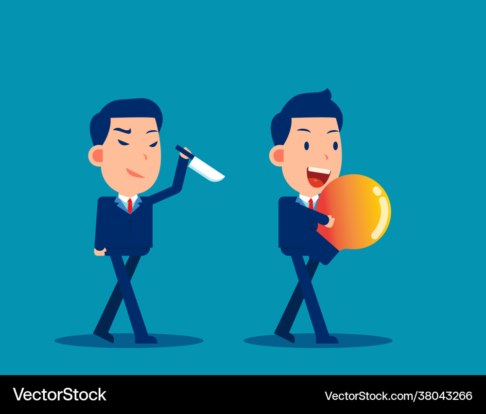 Scramble for ideas violence and crime concept Vector Image
