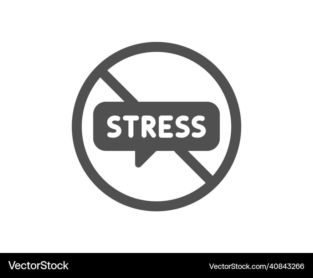 Stop stress icon anxiety depression sign Vector Image