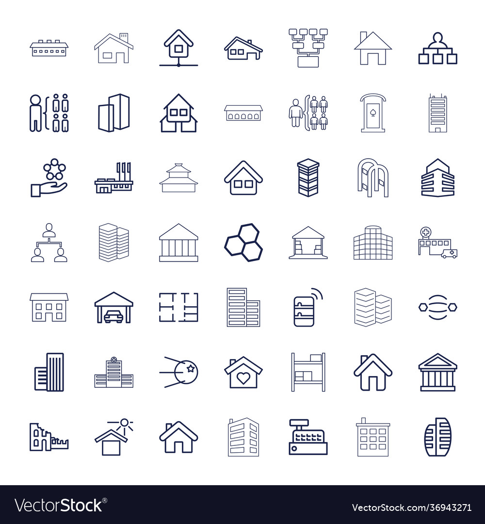 49 structure icons Royalty Free Vector Image - VectorStock