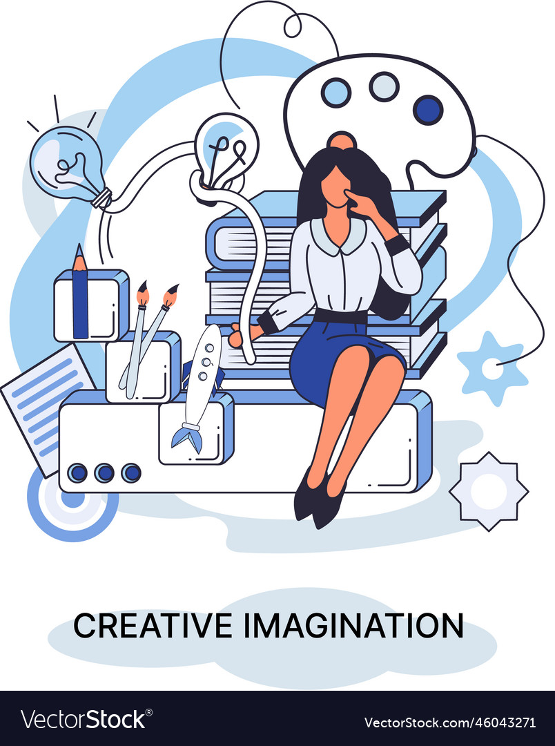 Creative imagination and creativity original Vector Image