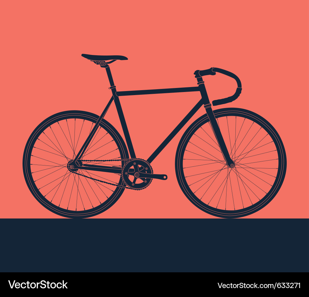 Detailed bike silhouette Royalty Free Vector Image