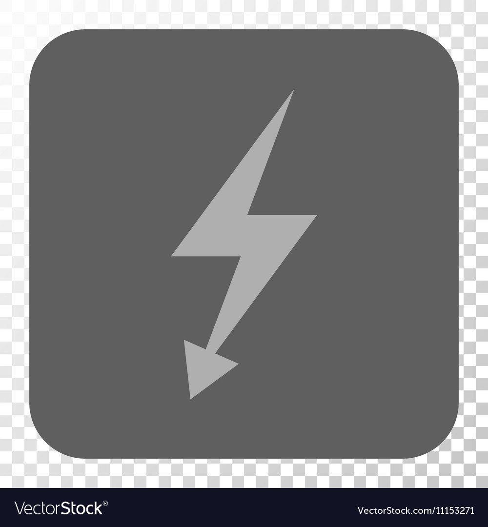 Electric strike rounded square button Royalty Free Vector