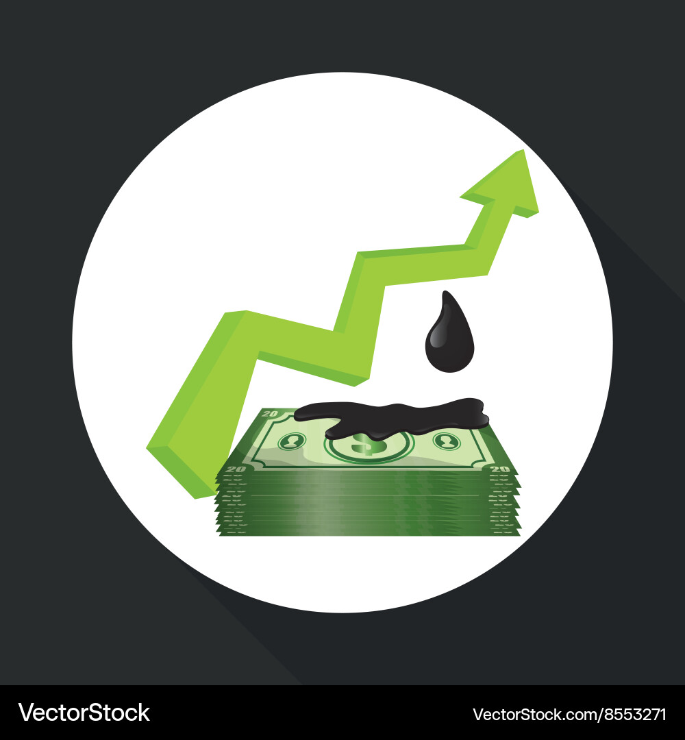 Flat About Oil Price Petroleum Royalty Free Vector Image