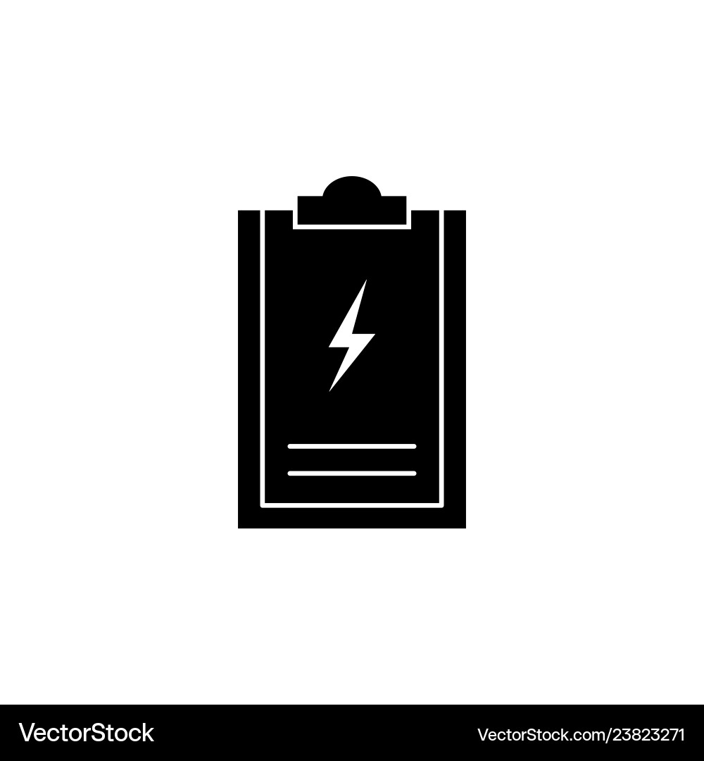 Folder lightning icon on white background can Vector Image