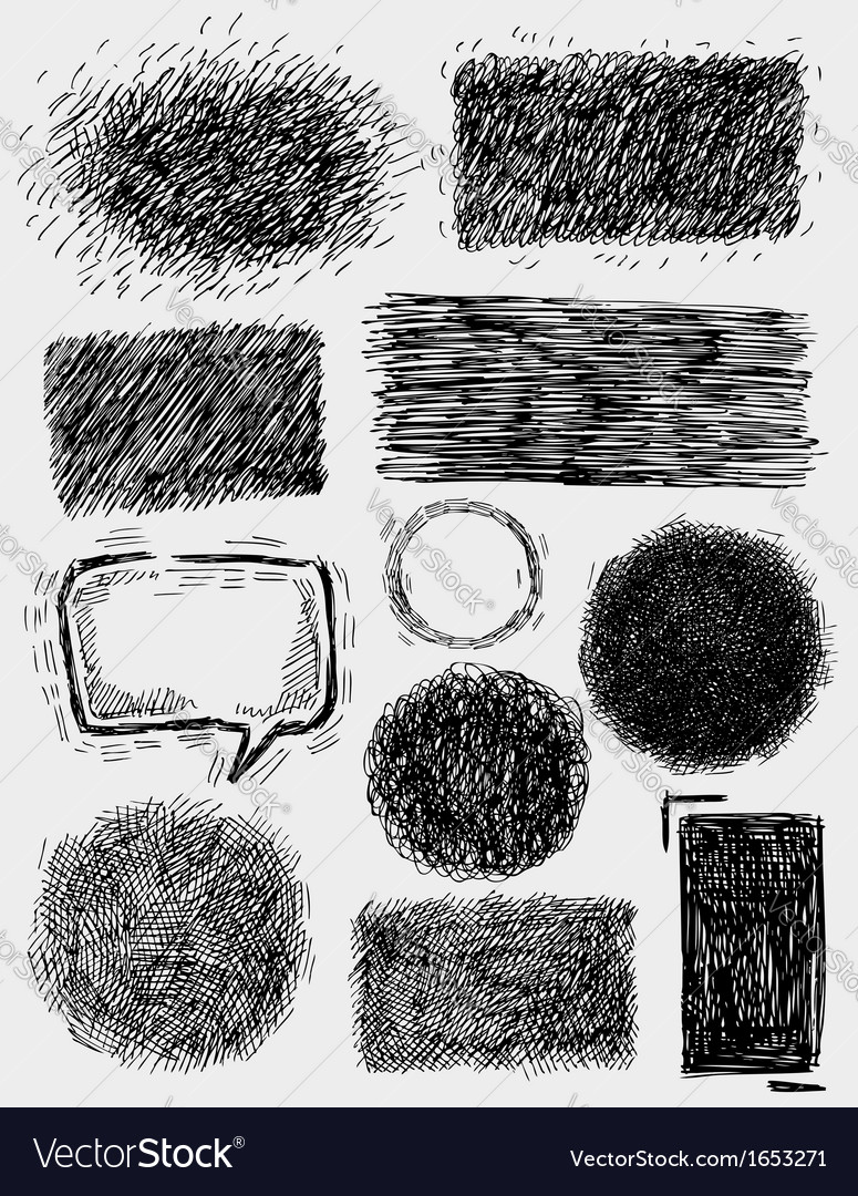 Hand-painted strokes Royalty Free Vector Image