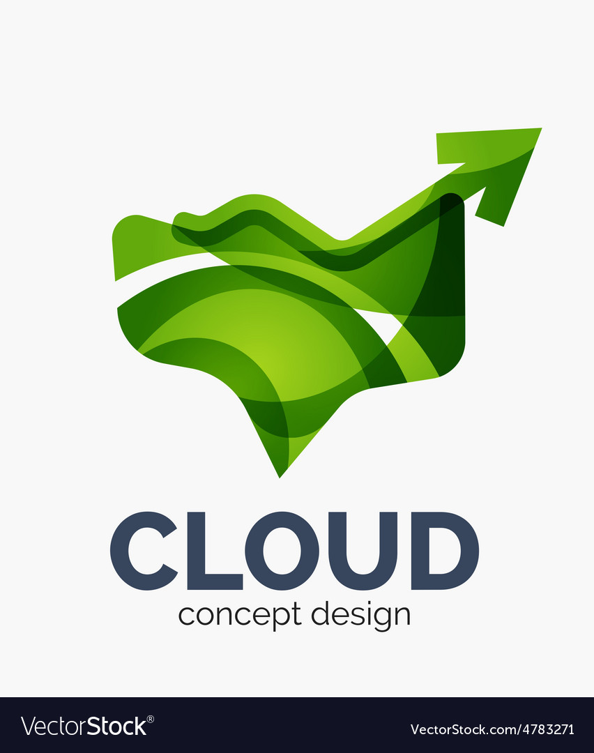 Modern cloud logo Royalty Free Vector Image - VectorStock