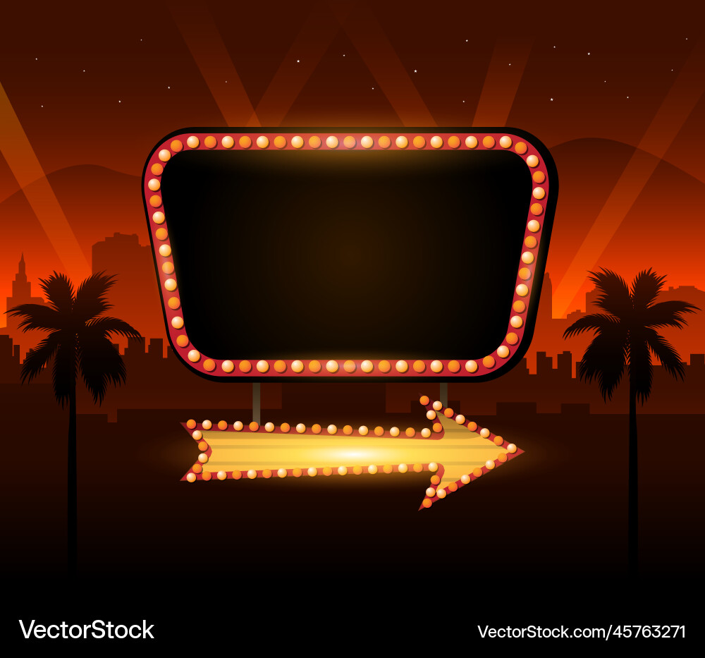Retro design banner big city event Royalty Free Vector Image