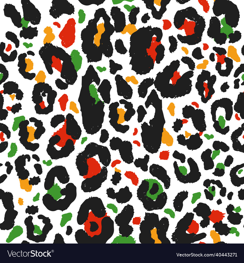 Seamless kwanzaa pattern with colored Royalty Free Vector