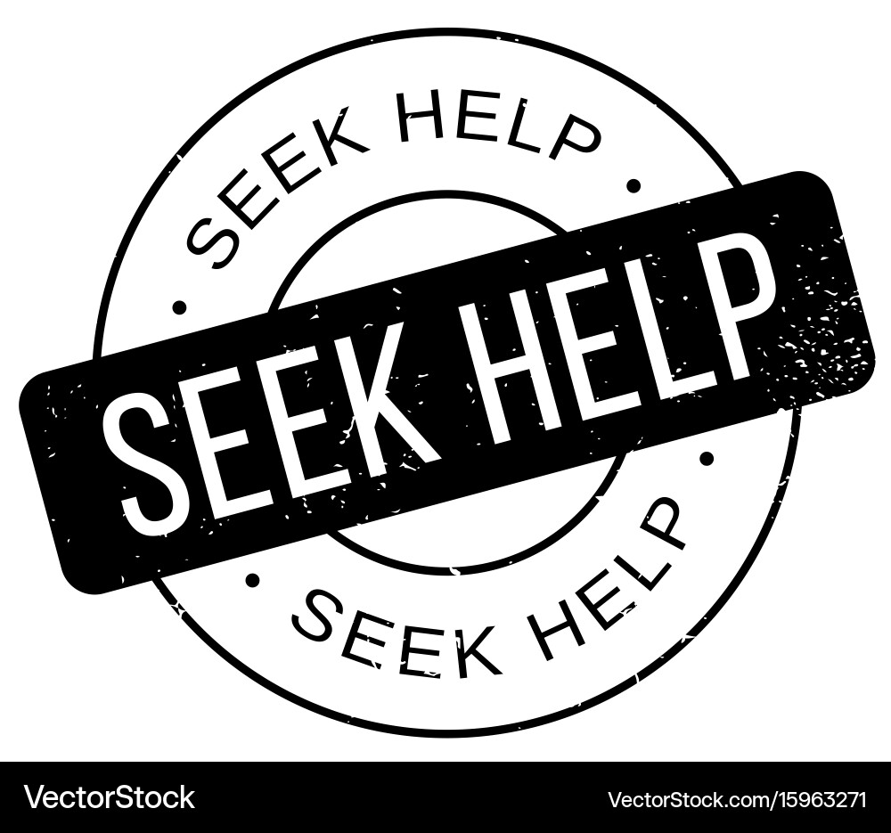 Seek help rubber stamp Royalty Free Vector Image