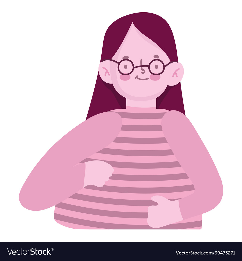 Woman with eyeglasses Royalty Free Vector Image