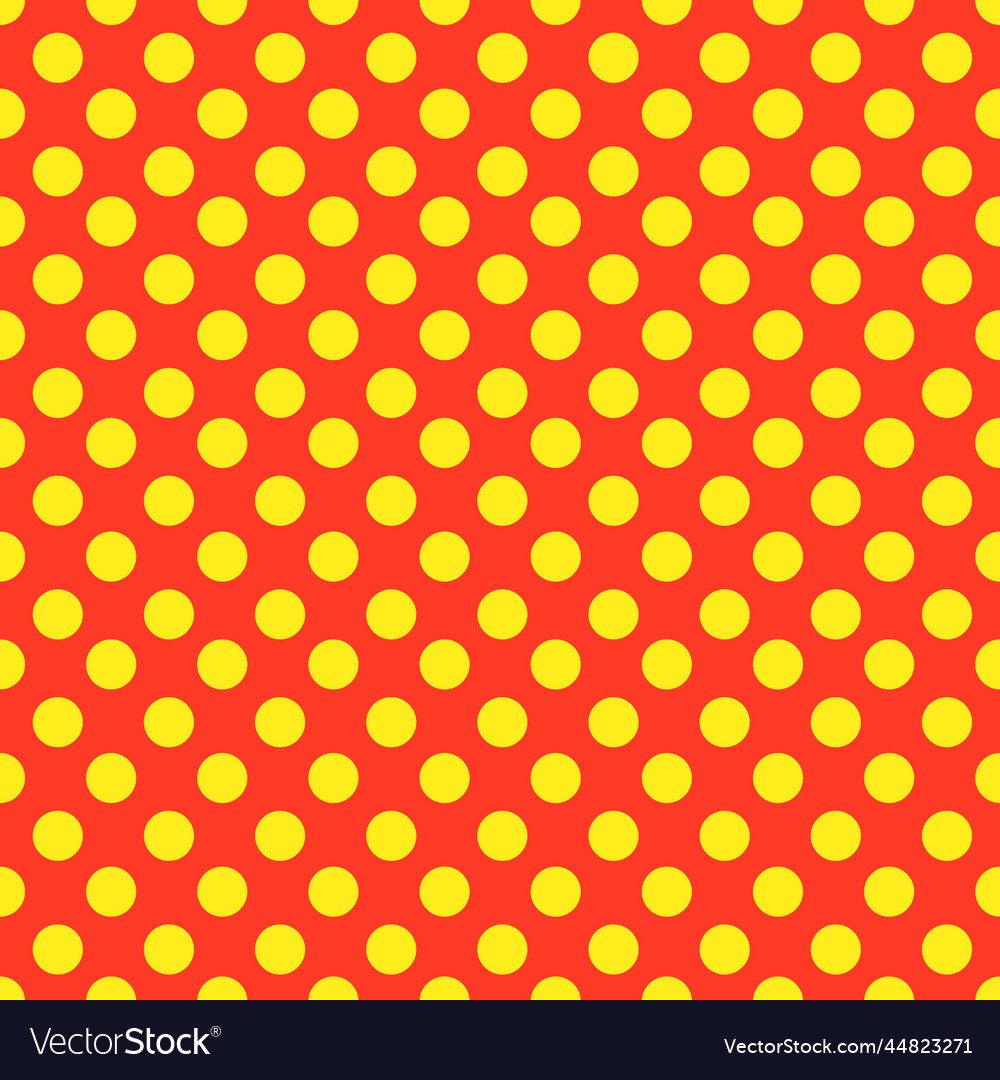 Yellow and red polka dot fabric background pattern Yellow and red polka dot fabric background pattern