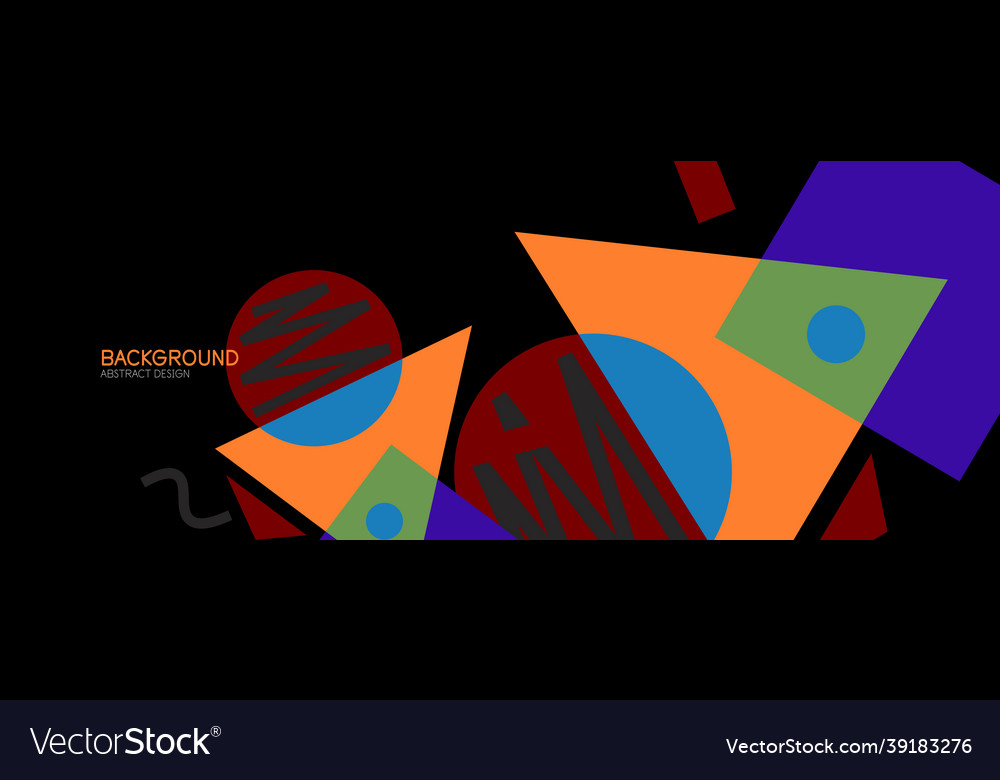 Abstract background blocks lines triangles Vector Image