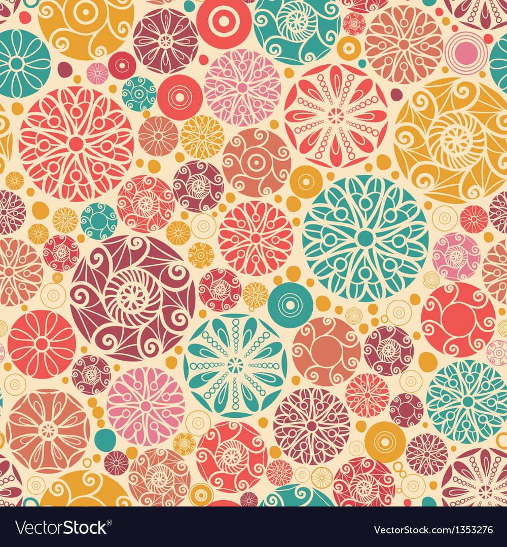 Abstract decorative circles seamless pattern Vector Image
