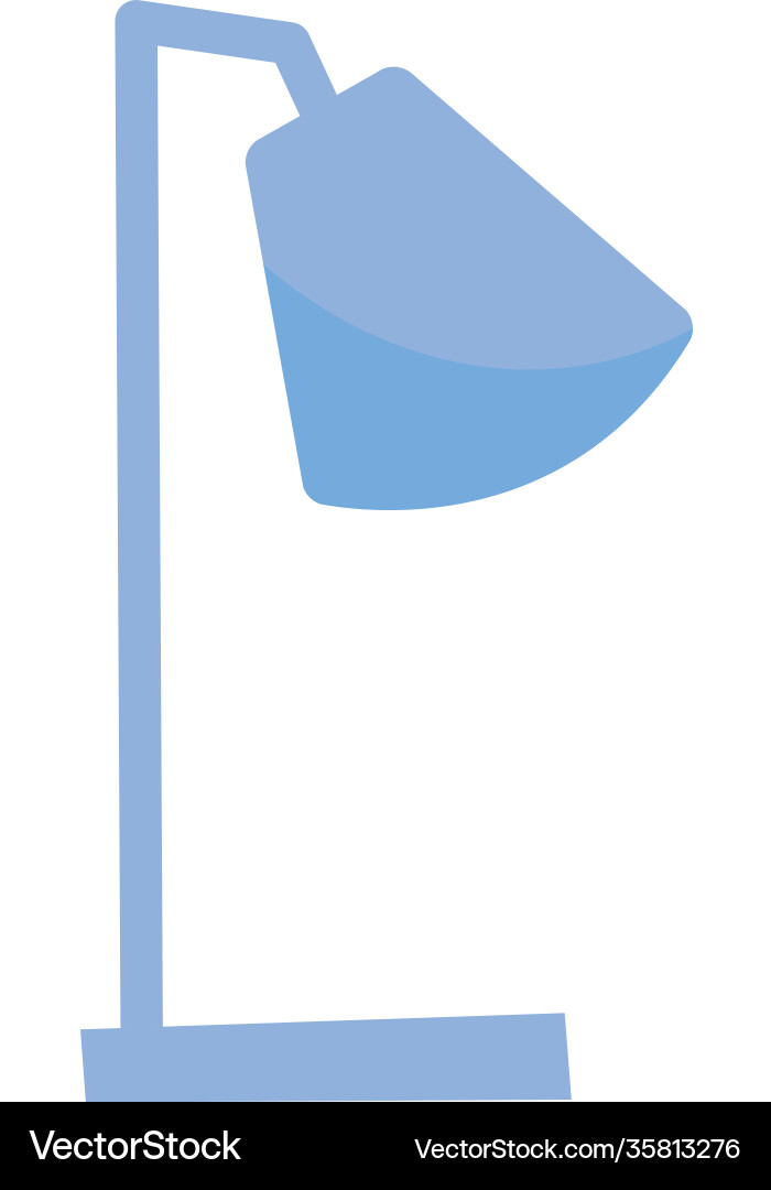 Blue lamp desk icon colorful design Royalty Free Vector