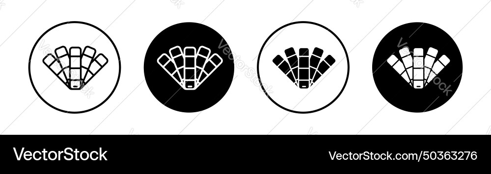 Color swatch icon setpantone symbol Royalty Free Vector