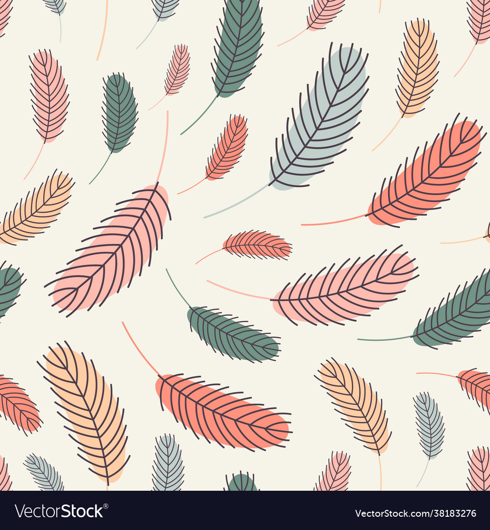 Feathers pattern Royalty Free Vector Image - VectorStock