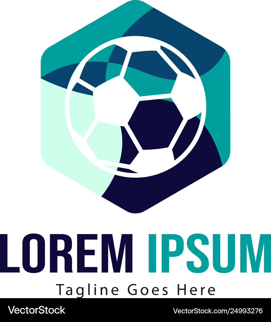 Football logo template design logo Royalty Free Vector Image