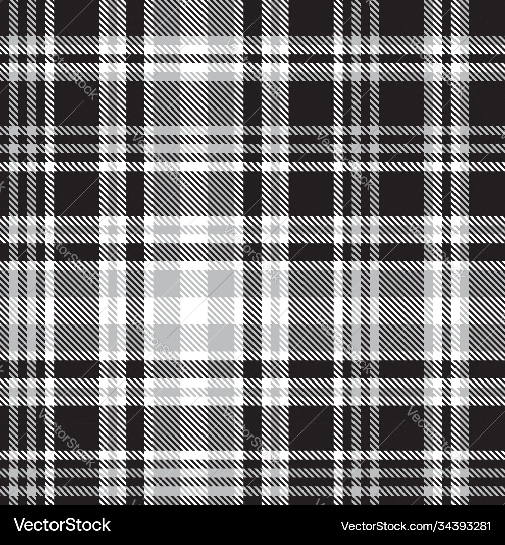 Black and white glen plaid textured seamless Vector Image