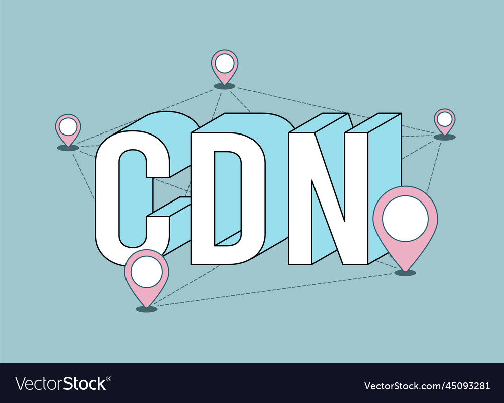 Cdn content delivery network modern flat thin line Cdn content delivery network modern flat thin line