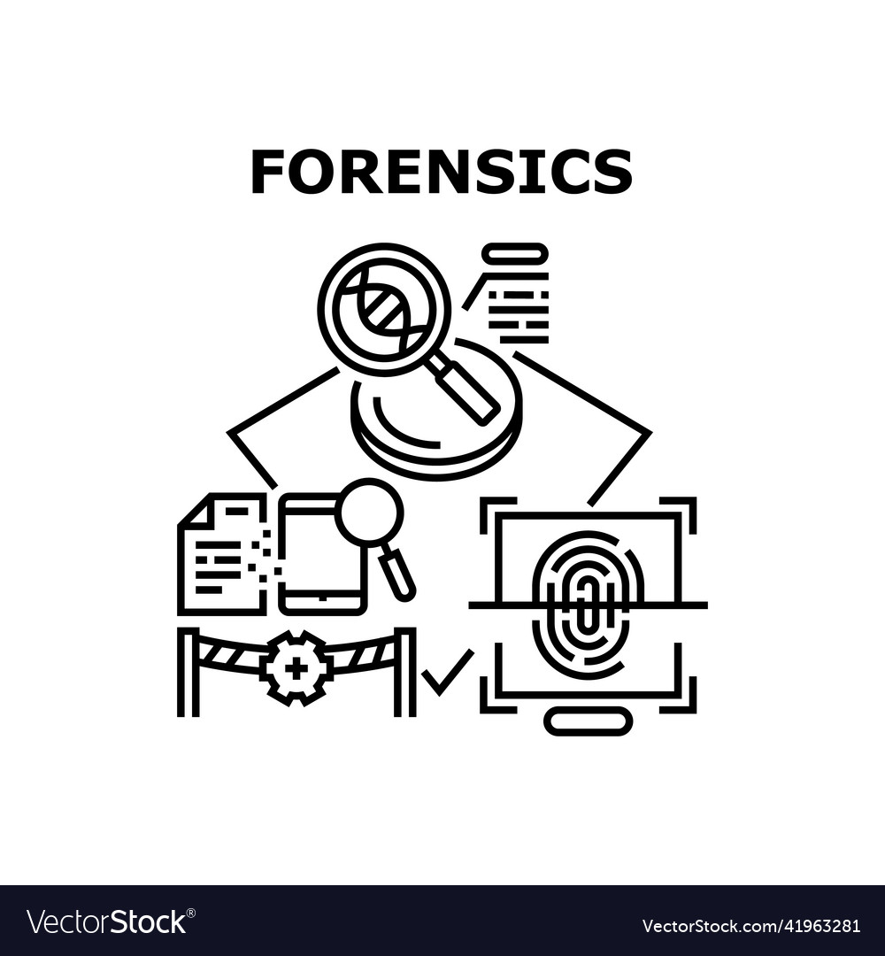 Forensics analyzing concept Royalty Free Vector Image